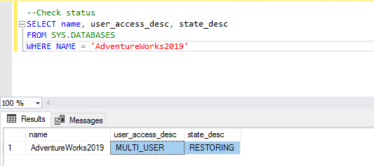 Database in restoring state and single user mode? See why and how to ... Database in restoring state and single user mode? See why and how to ...